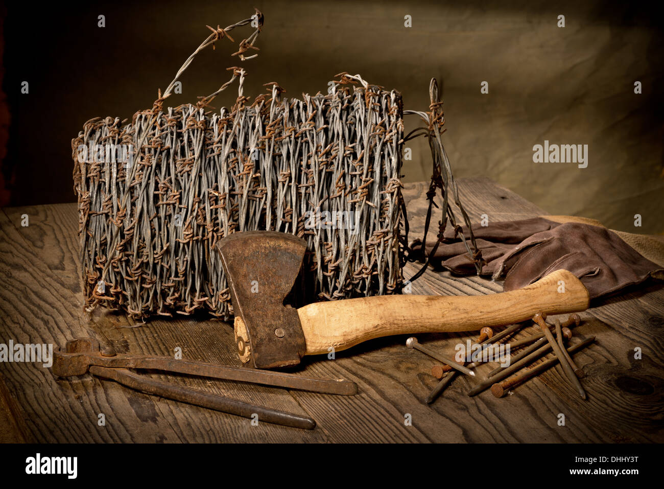 Still life hatchet old tools hi-res stock photography and images - Alamy