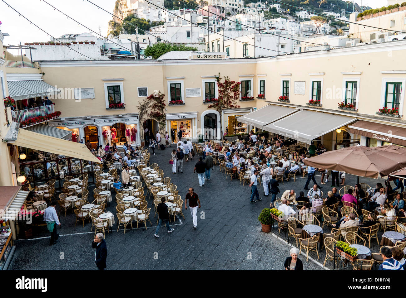 Piazzetta of Capri city, Capri, Campania, Italy Stock Photo - Alamy