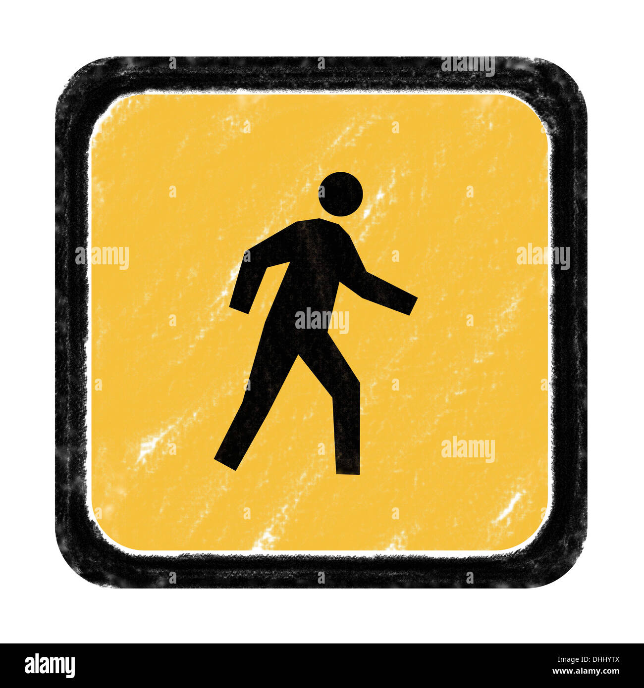 Sign for walking or cross road by human Stock Photo - Alamy