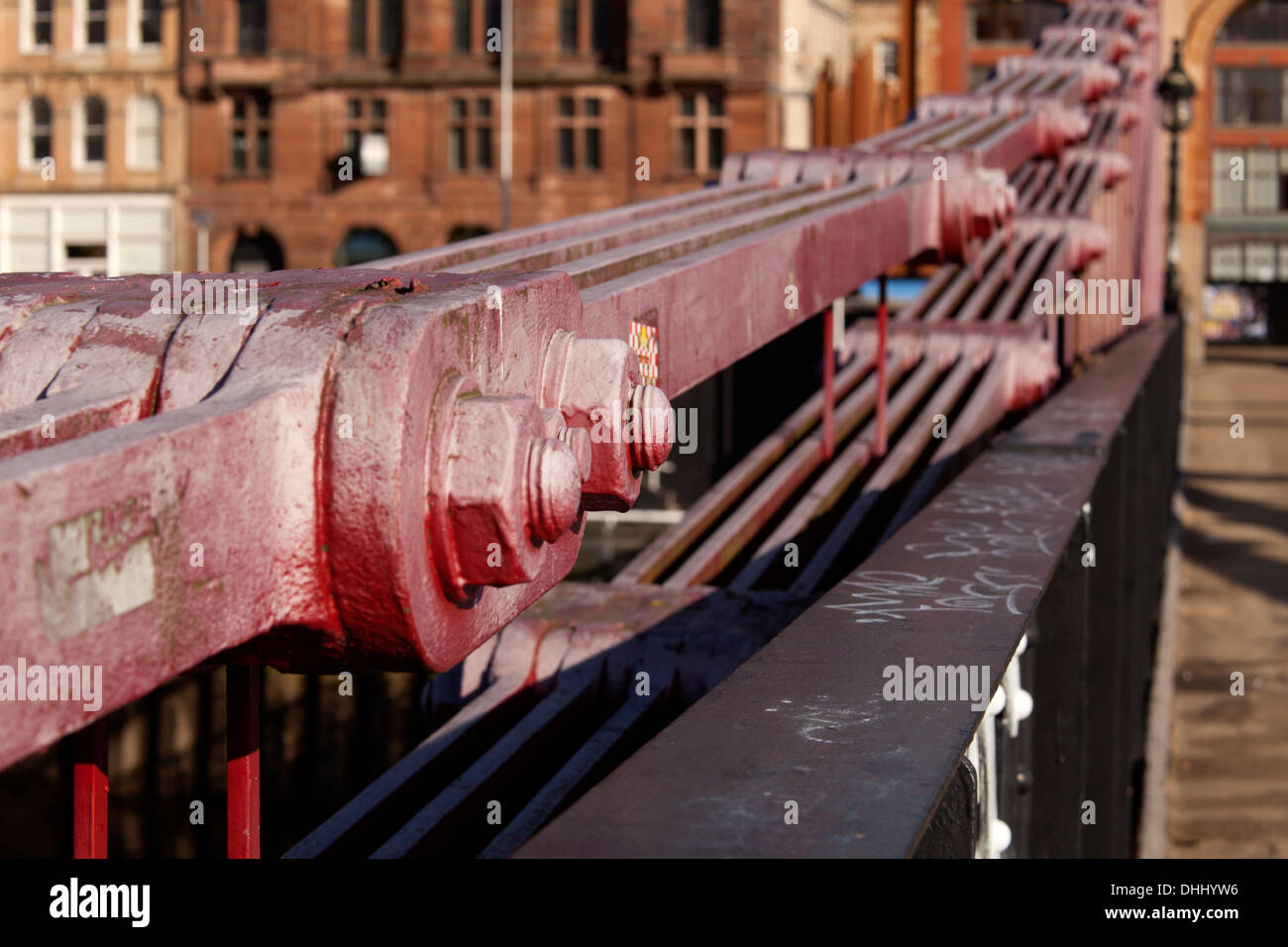 The Red Bridge Stock Photo - Alamy