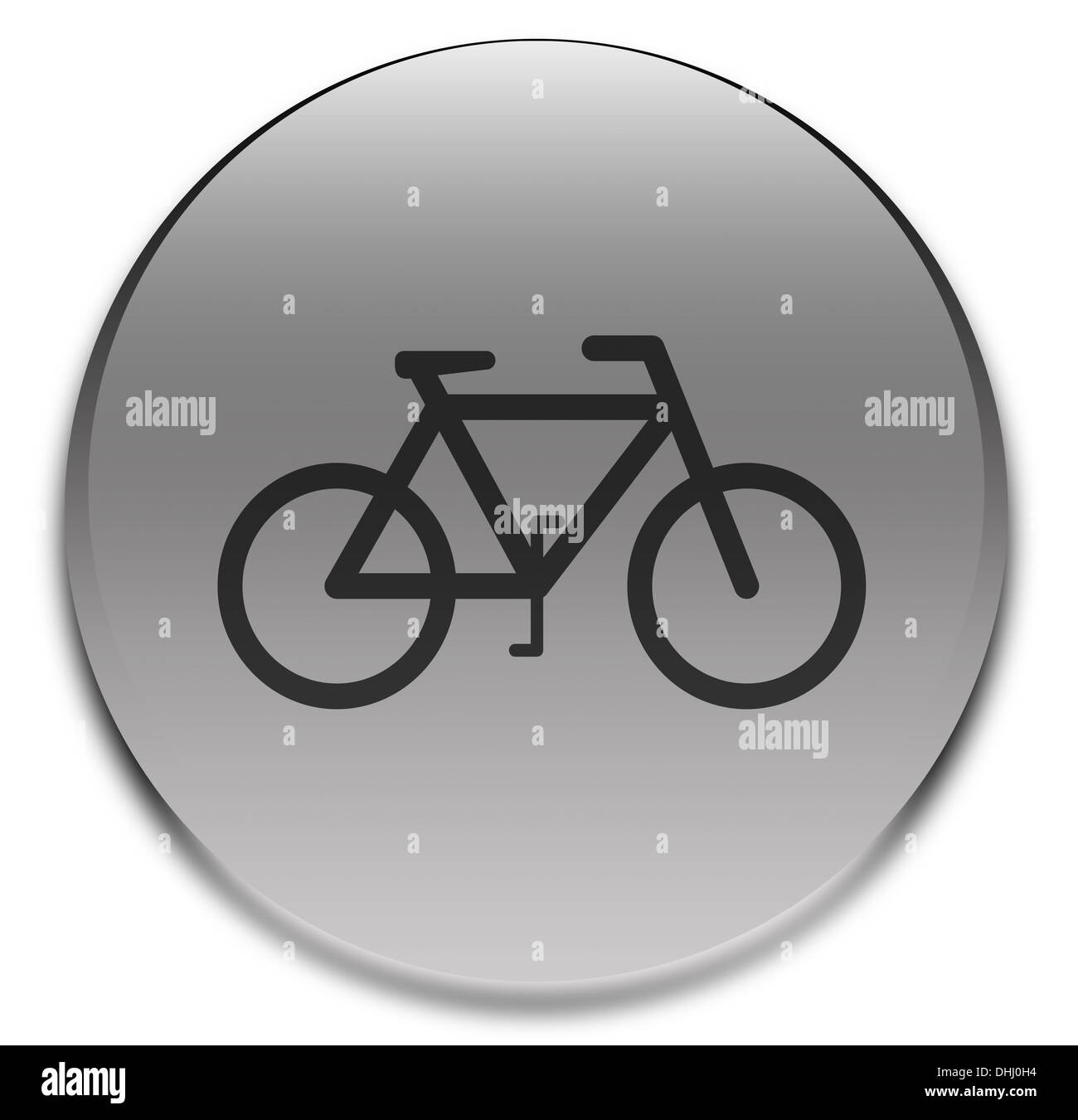 Sign for beware area human riding bycicle Stock Photo - Alamy