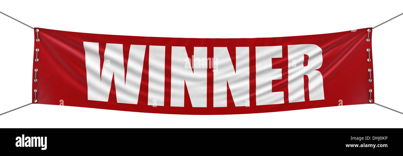 Winner Banner (clipping path included Stock Photo - Alamy