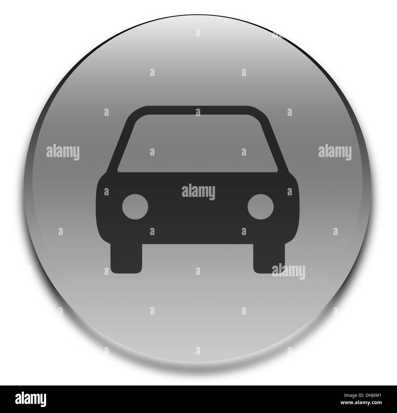 Sign for beware area by car Stock Photo - Alamy