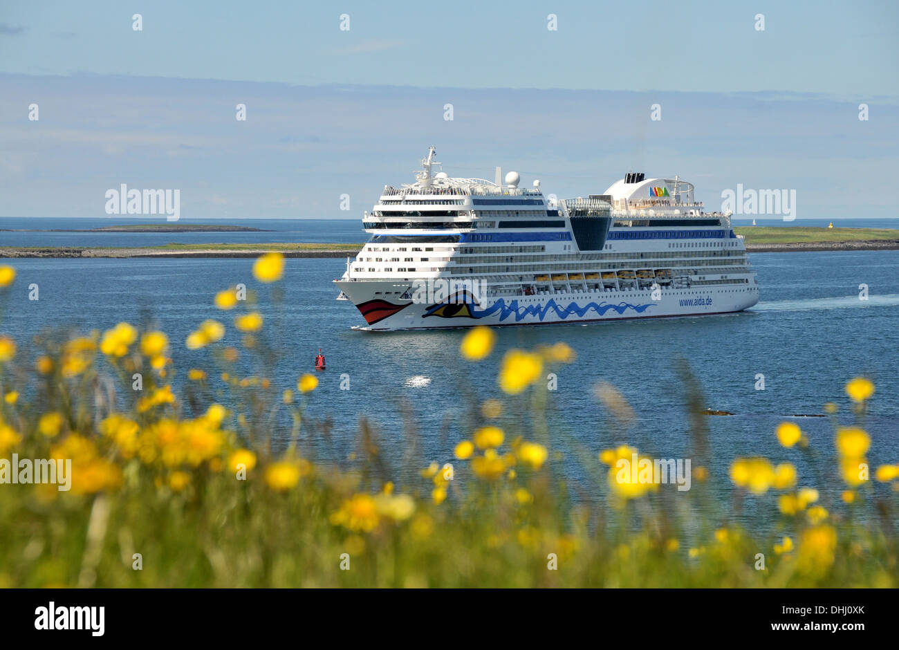 Cruise ship AIDA Mar Off shore, Reykjavik, Iceland, Europe Stock Photo ...