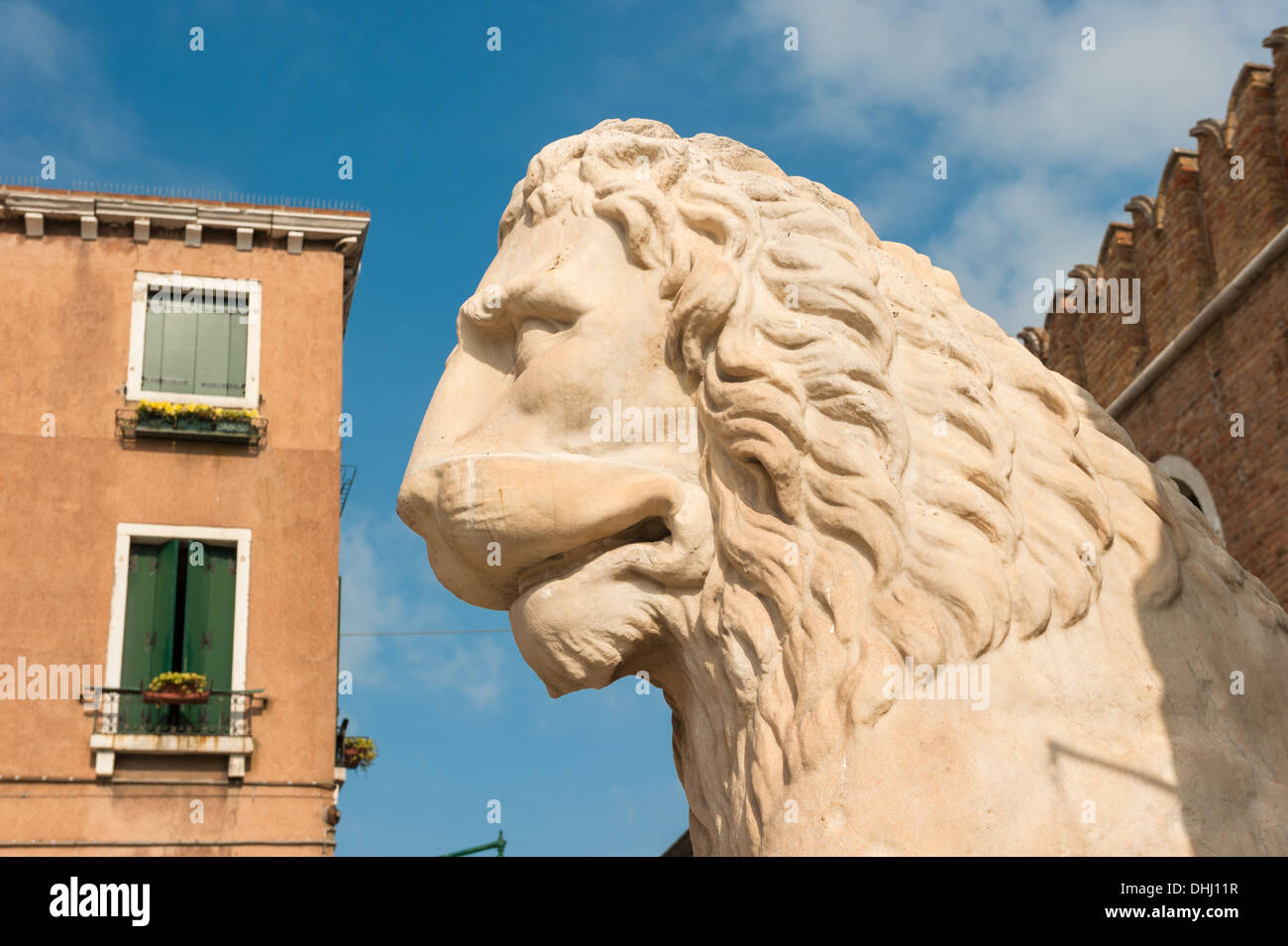 Lion at the Venetian Arsenal, Venice, Italy Stock Photo - Alamy