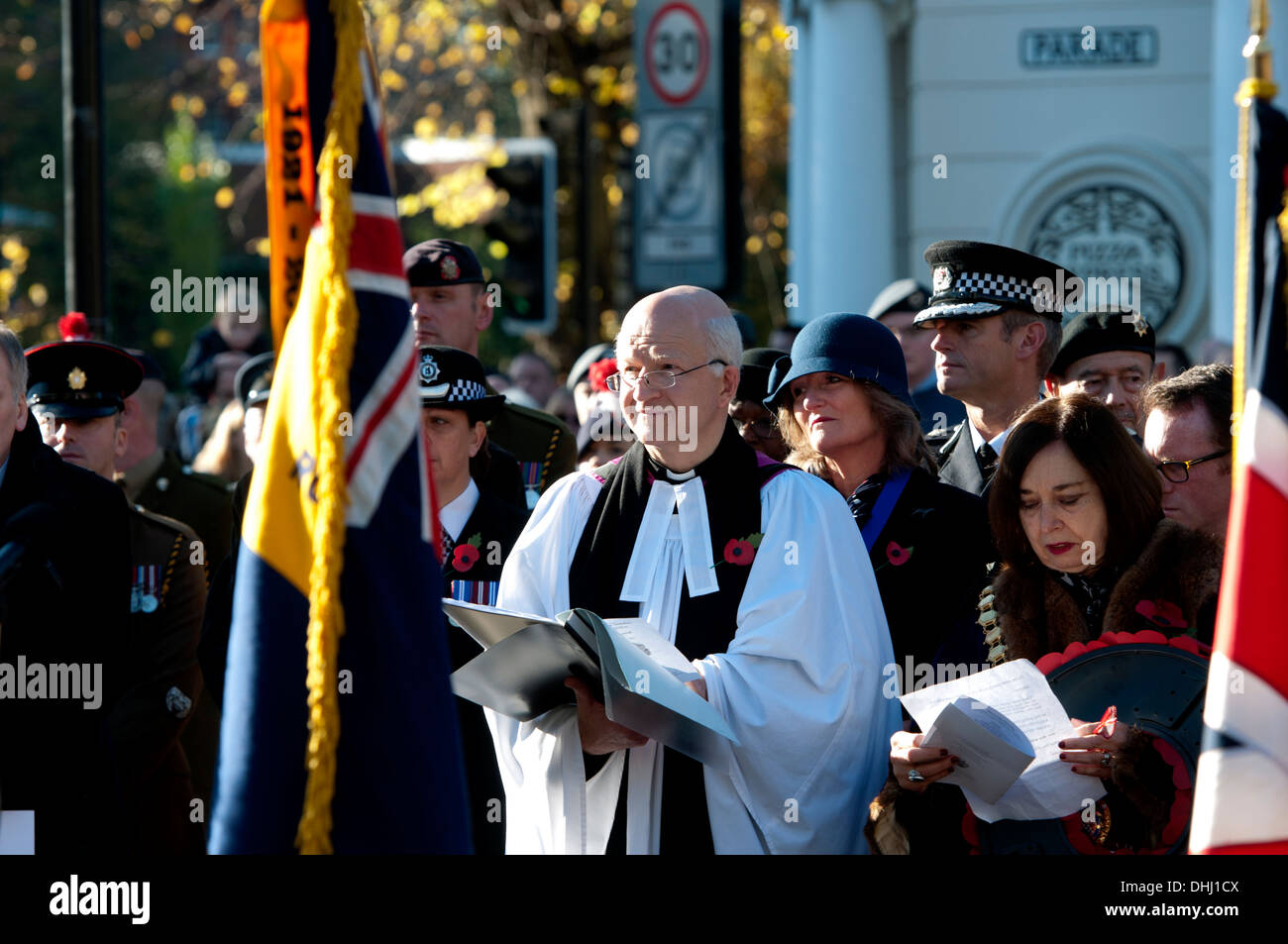 Remembrance Sunday service, Leamington Spa, UK Stock Photo - Alamy