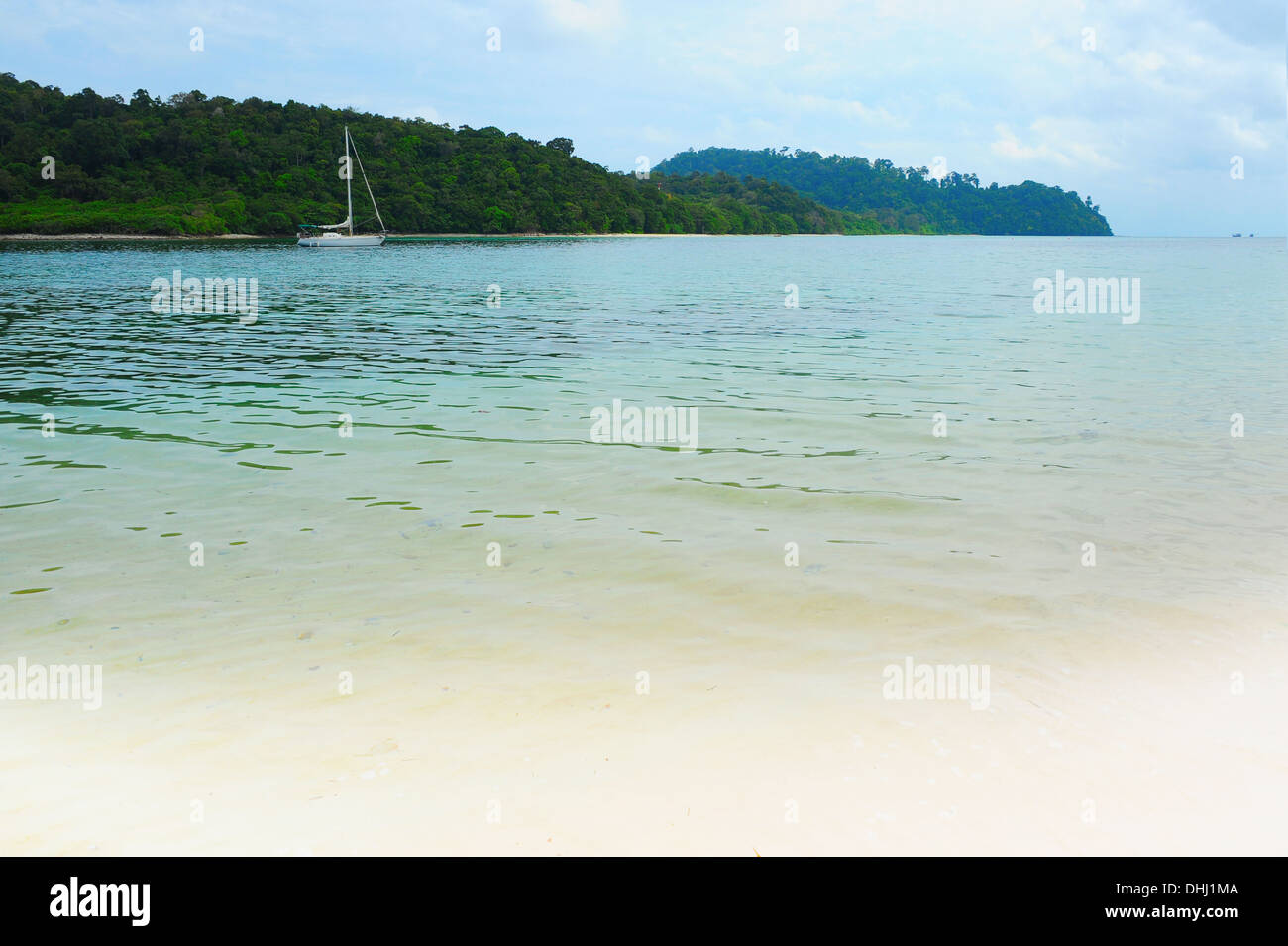 Yacht in the open sea Stock Photo - Alamy