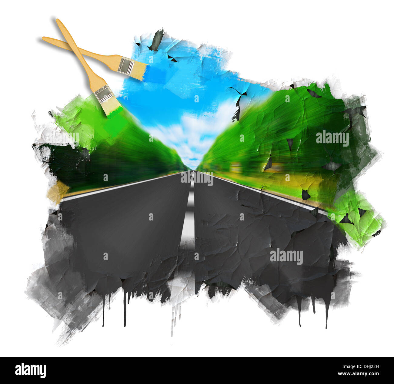 Express road disappearing over the horizon Stock Photo - Alamy