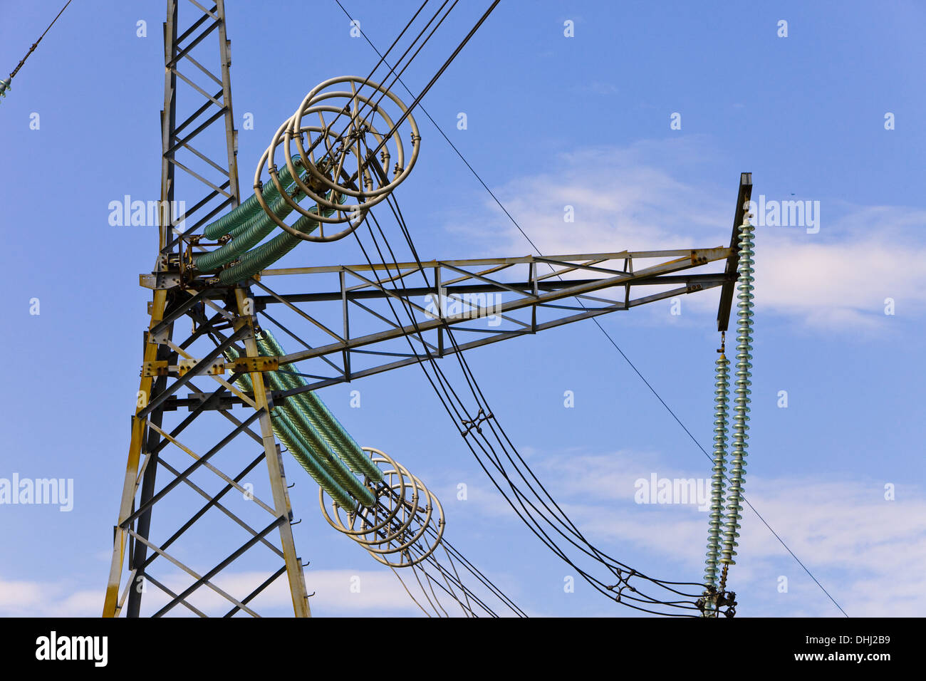 Support of line of electricity transmissions Stock Photo - Alamy