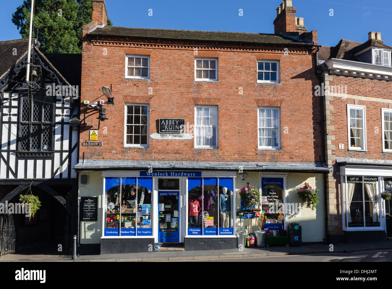 Wenlock Hardware traditional hardware shop in Much Wenlock Stock Photo ...