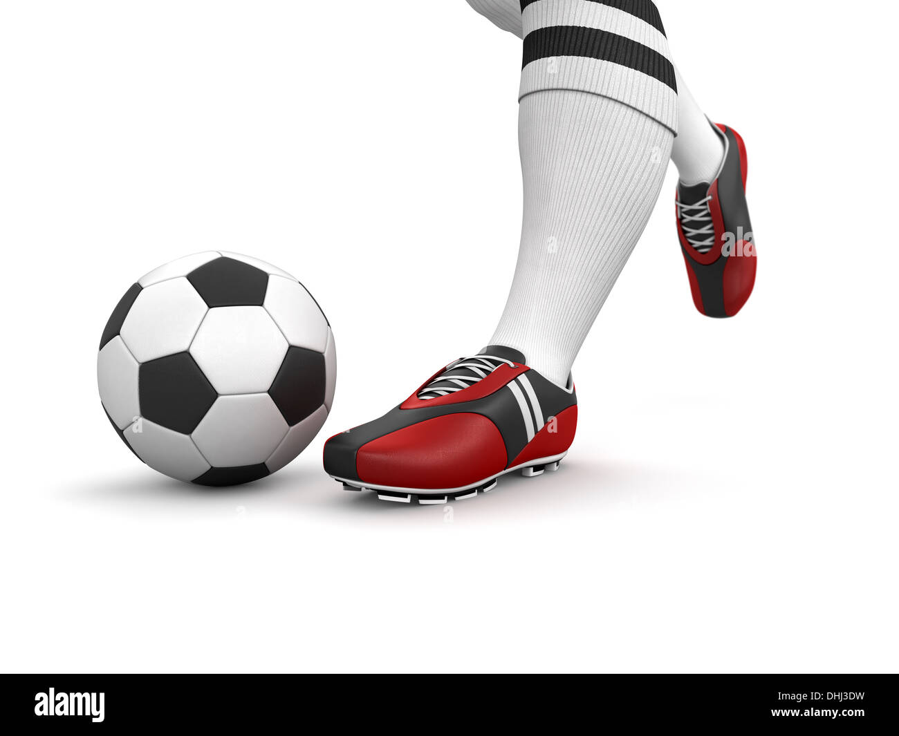 Man with a soccer ball (clipping path included Stock Photo - Alamy
