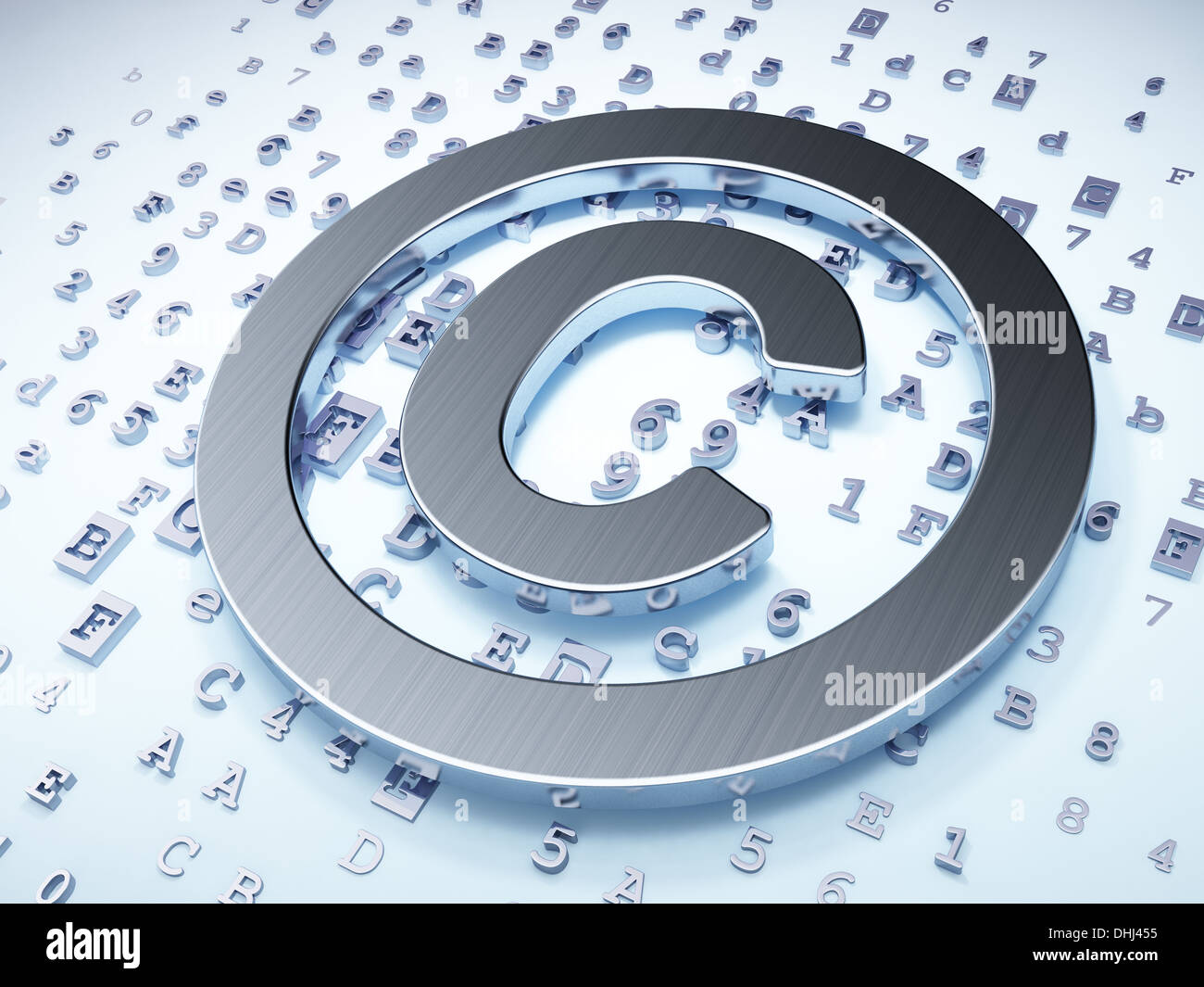 Law concept: Silver Copyright on digital background Stock Photo - Alamy