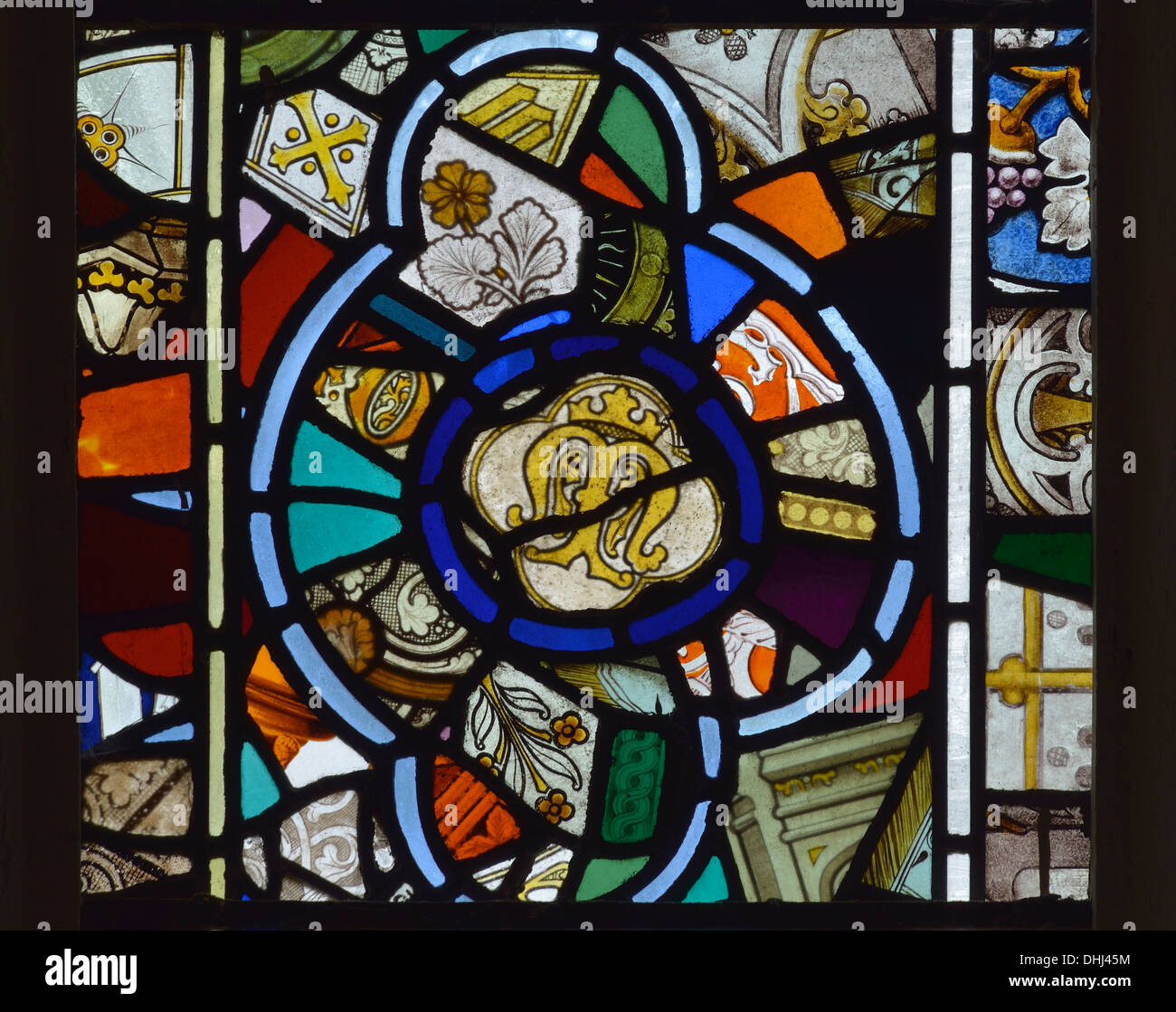 West window (detail). Church of Saint Mary. Wreay, Cumbria, England ...