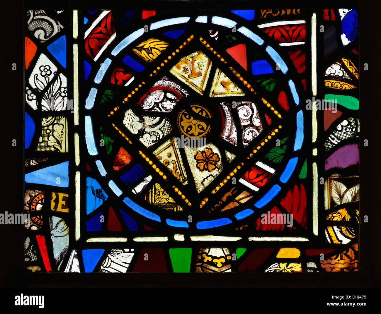 West window (detail). Church of Saint Mary. Wreay, Cumbria, England ...