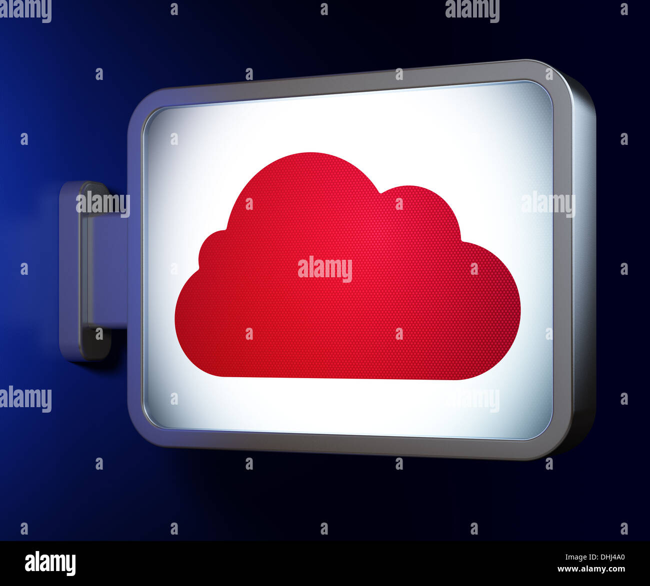 Cloud technology concept: Cloud on billboard background Stock Photo - Alamy