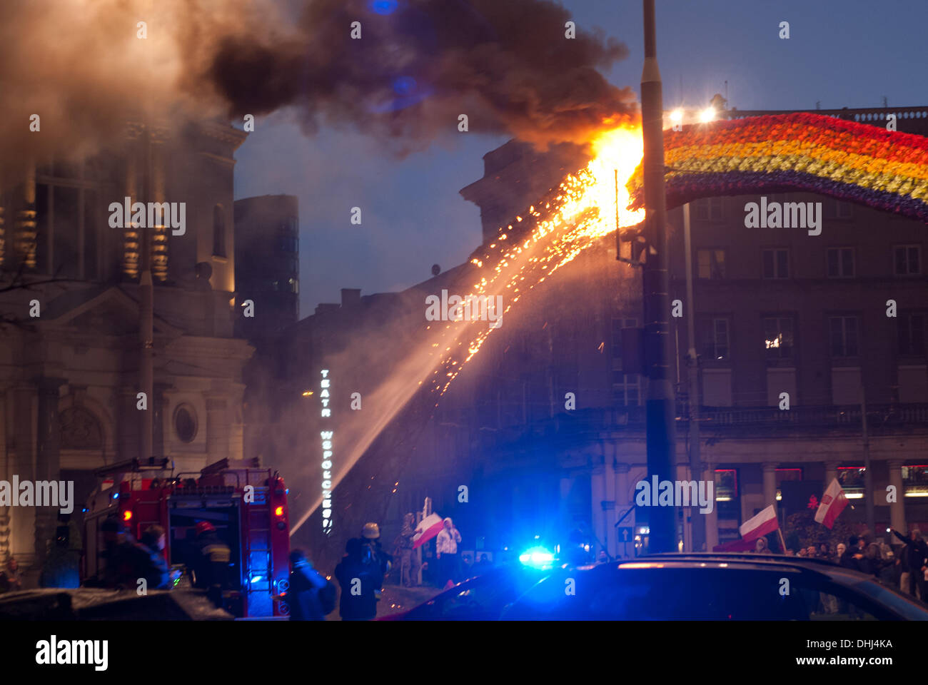 WARSAW, Poland, Monday, 11th November 2013. Art installation – The ...