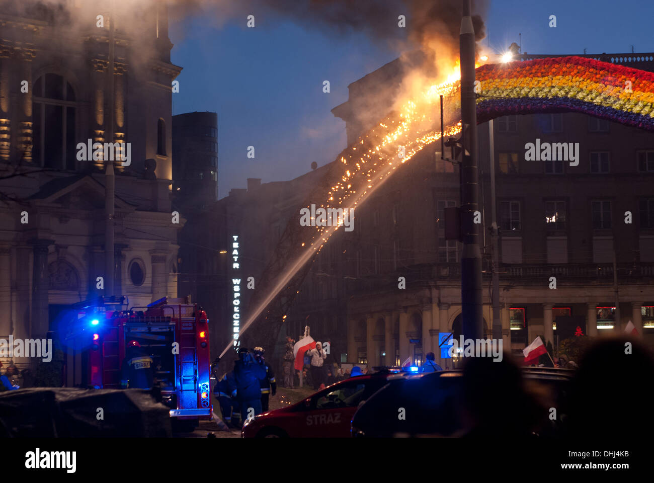 WARSAW, Poland, Monday, 11th November 2013. Art installation – The ...