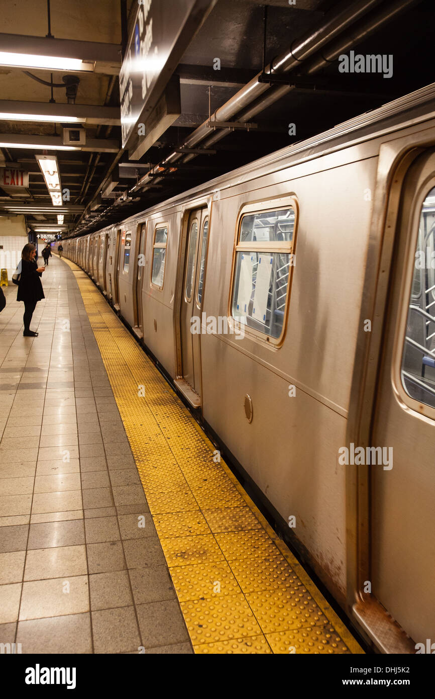 Subway Metro Train, Manhattan, New York City, United States of America ...