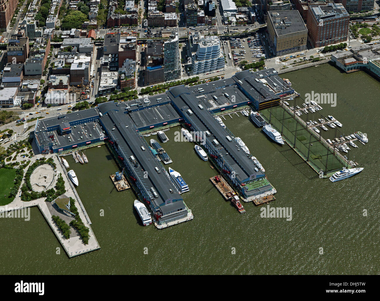 aerial photograph Chelsea Piers, Manhattan, New York City Stock Photo ...