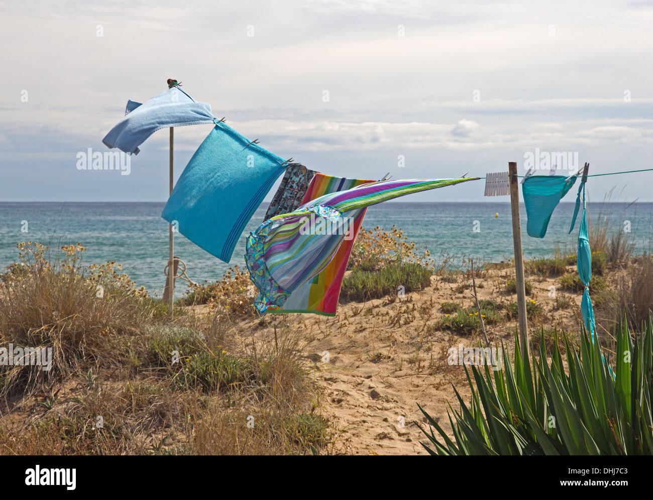 Washing line and bikini hi-res stock photography and images - Alamy