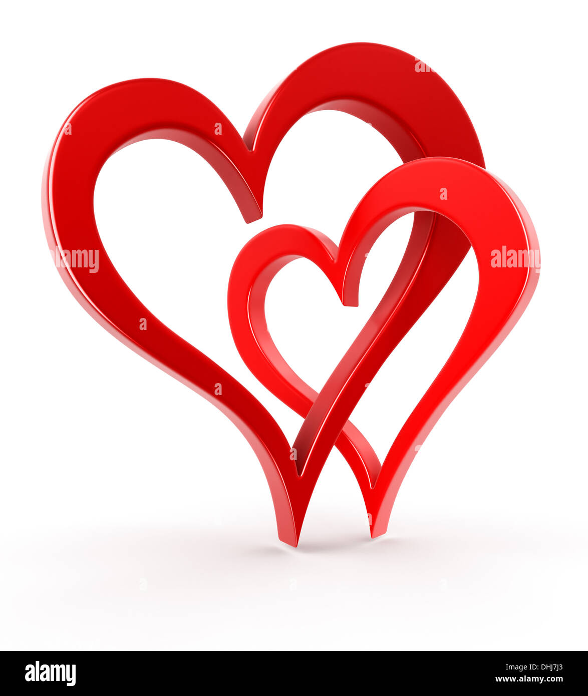 Two bound hearts Stock Photo - Alamy