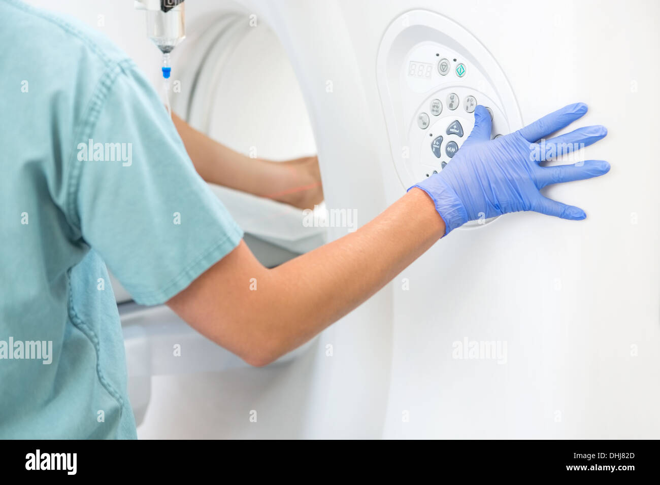 Hospital machine glove hi-res stock photography and images - Alamy