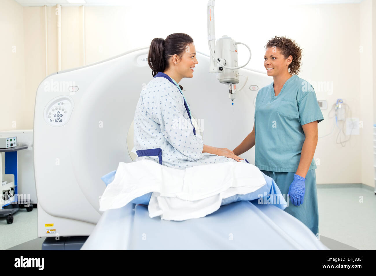 Nurse And Patient In CT Scan Room Stock Photo - Alamy