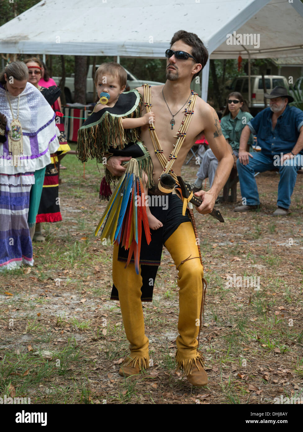 Native American Festival at Oleno State Park in North Florida Stock ...