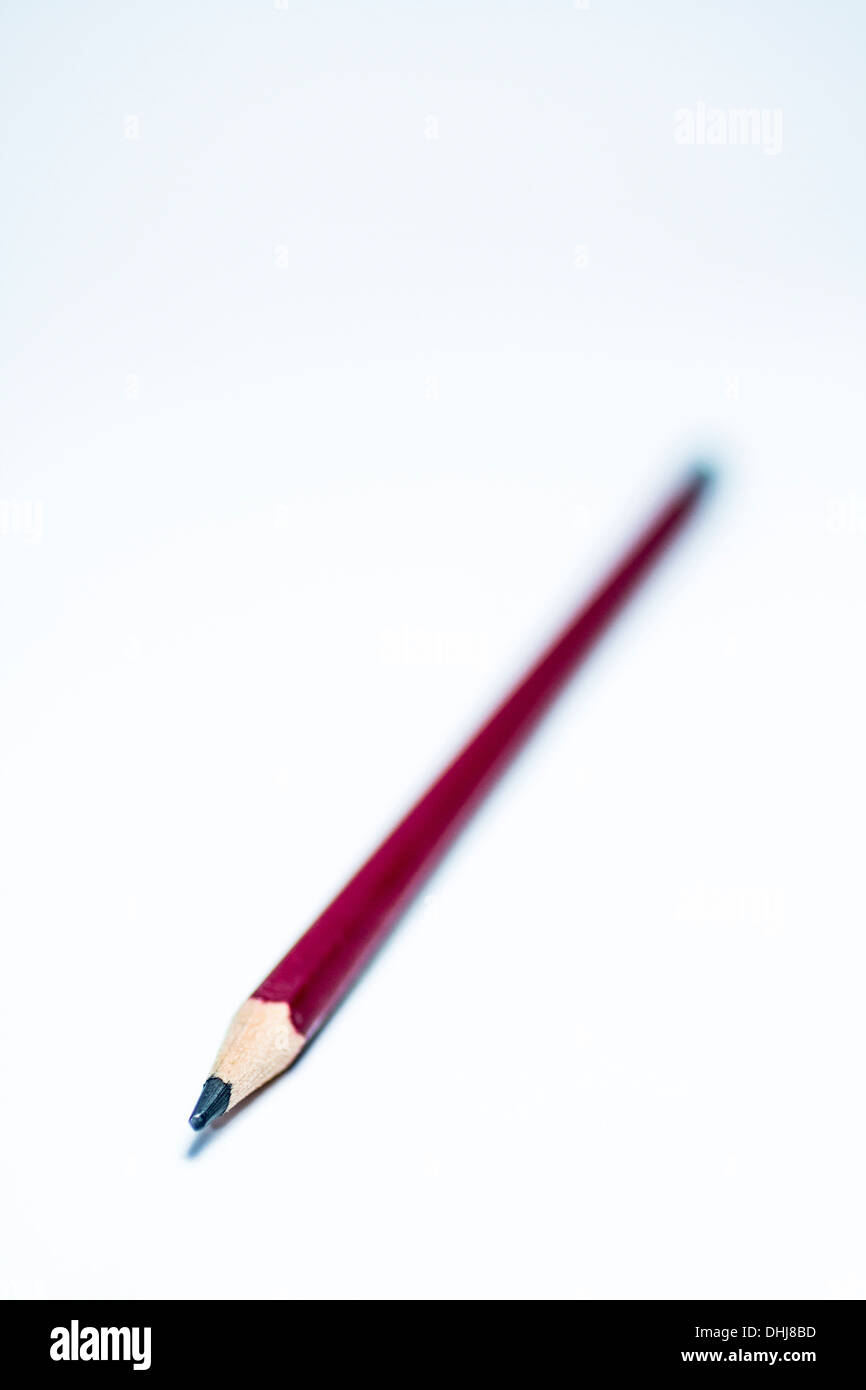 Pencil on white background Stock Photo - Alamy