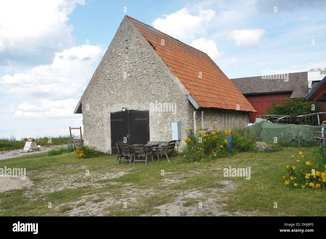 A fish smokehouse which is in Katthammarsvik in Gotland Sweden Stock ...