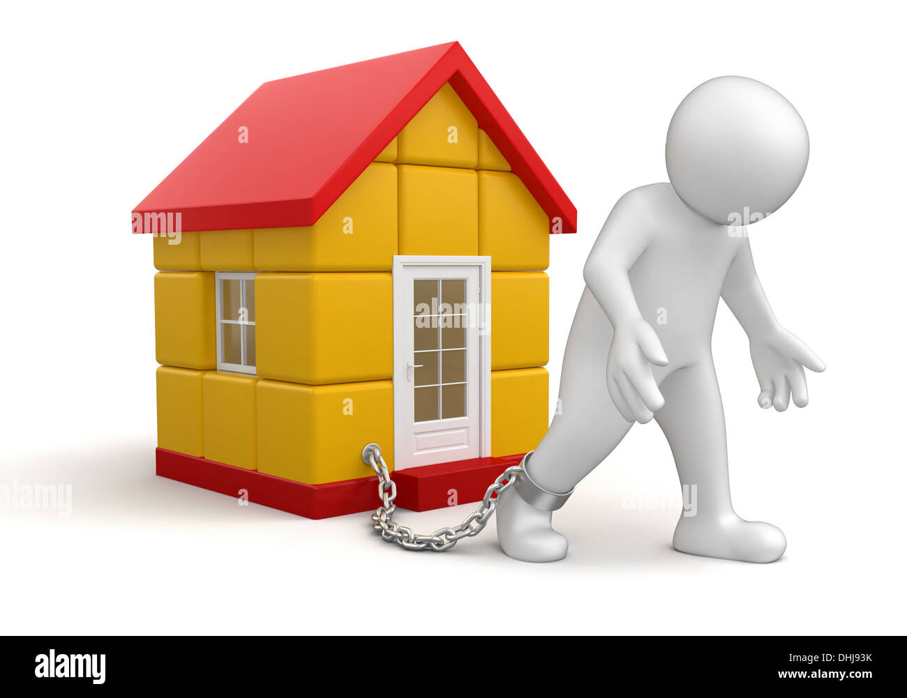 Man and House (clipping path included Stock Photo - Alamy