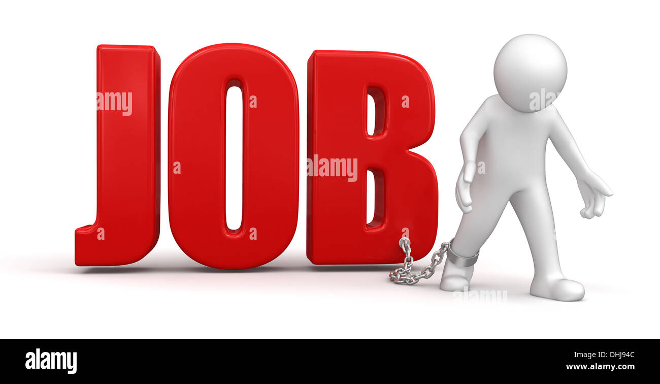 Man and Job (clipping path included Stock Photo - Alamy