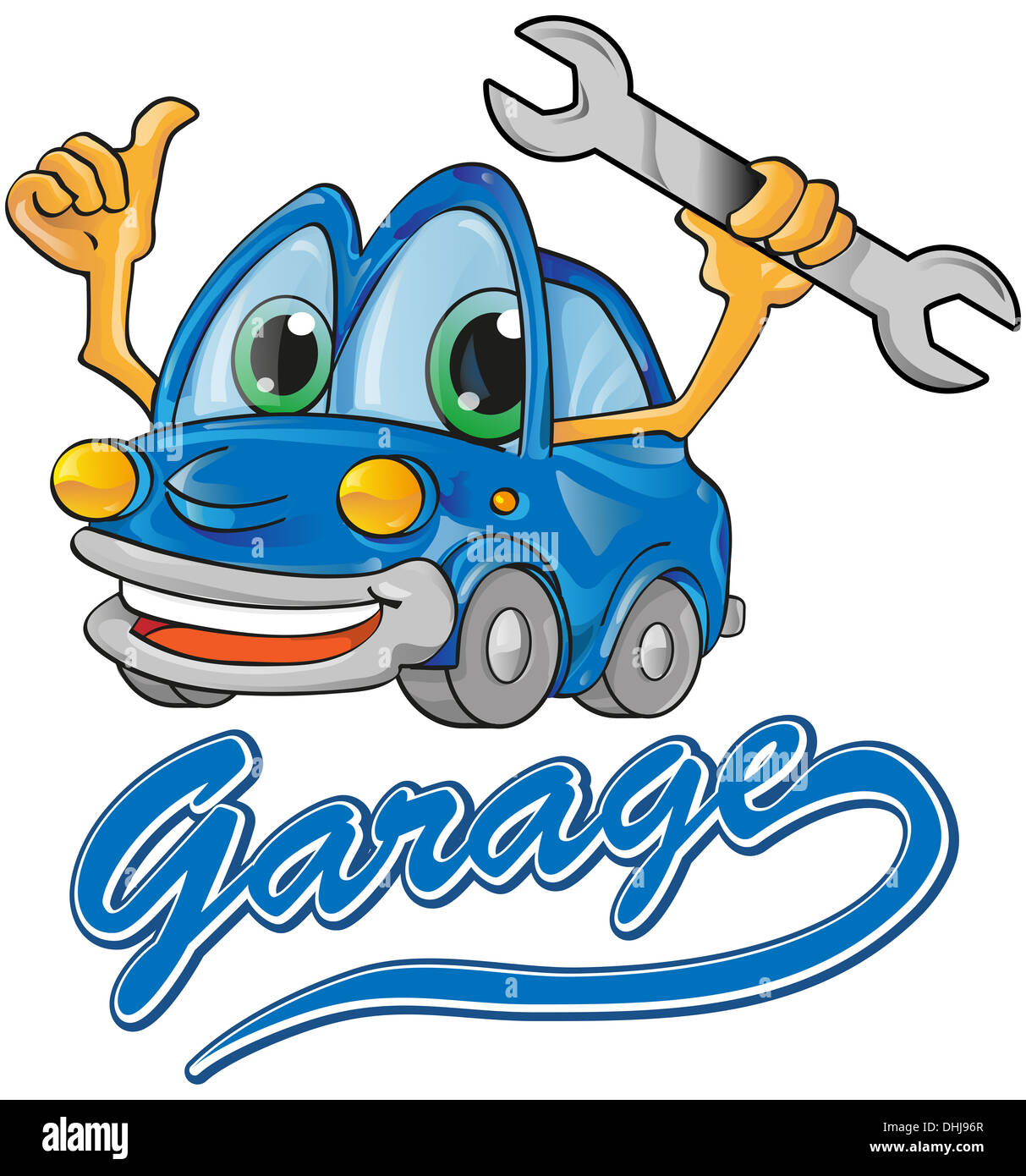 car service cartoon isolate on white background Stock Photo - Alamy