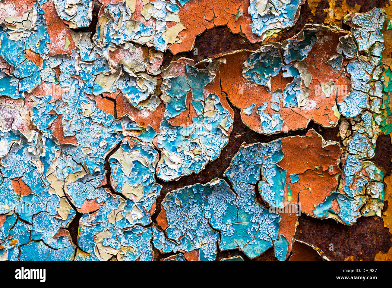 old abstract background from the cracked paint on rusty iron Stock ...