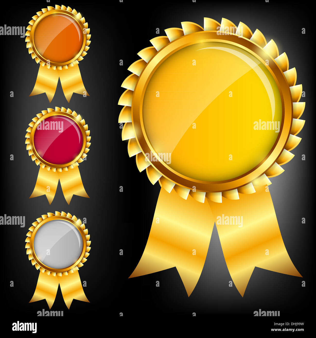 Vector gold sign, label template Stock Photo - Alamy