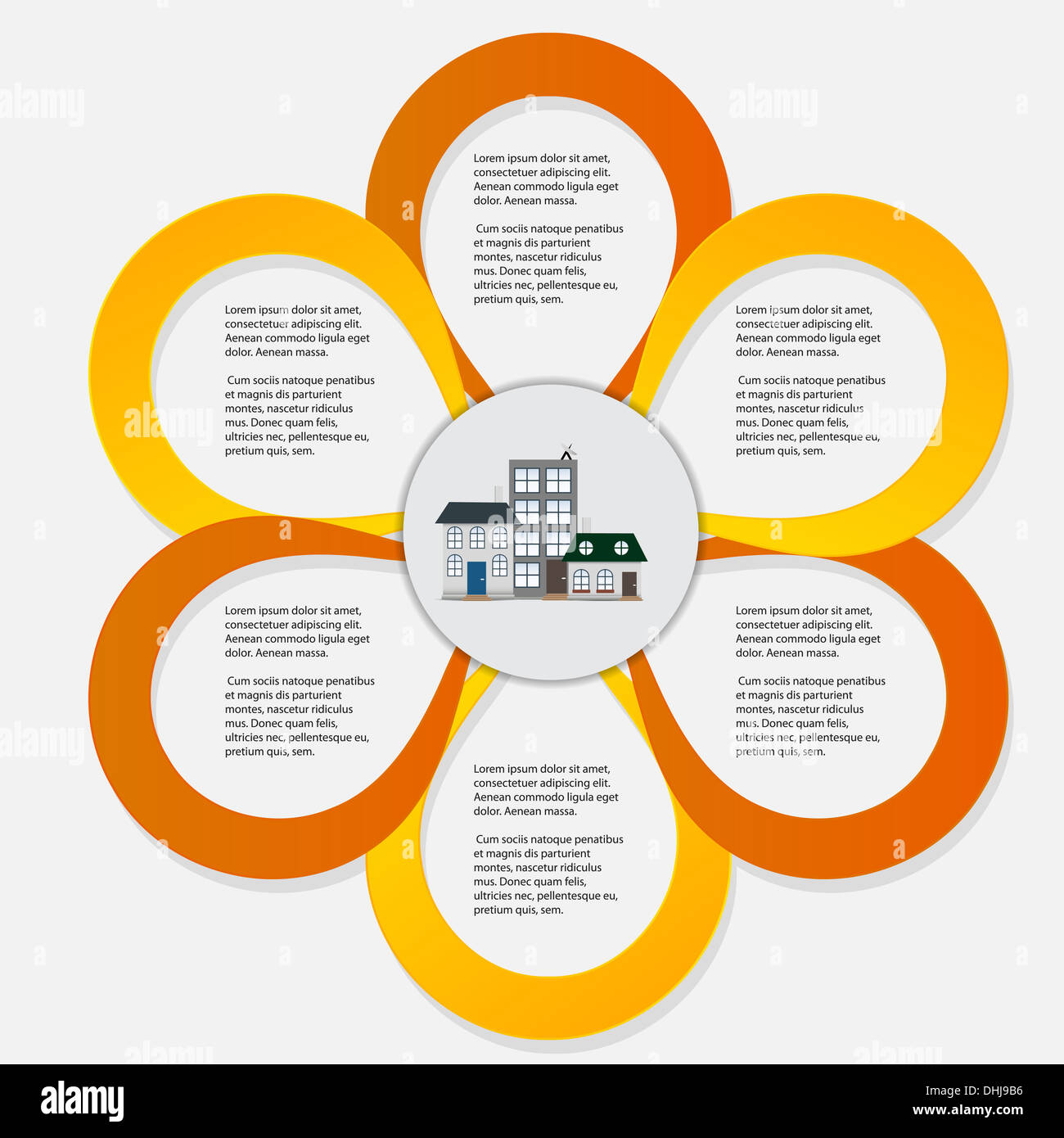 Town infographic template business concept vector illustration Stock ...
