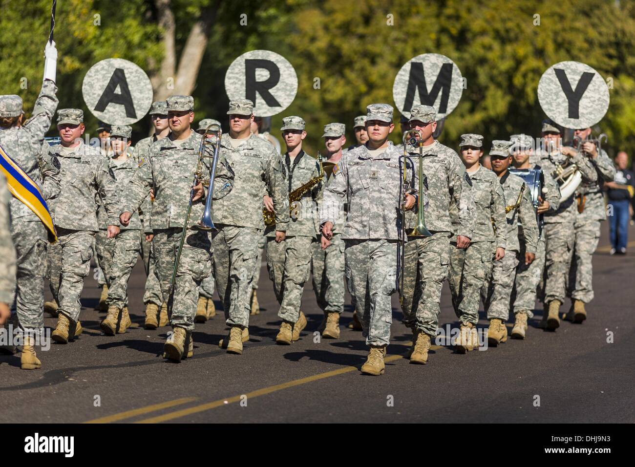 Phoenix, Arizona, USA. 11th Nov, 2013. The 158th Infantry Regiment ...