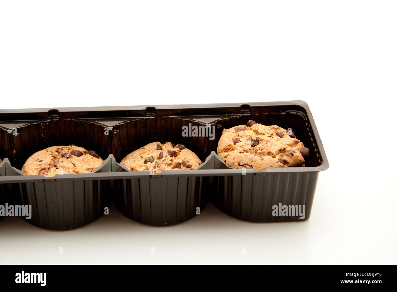 Round chocolate biscuits Stock Photo - Alamy