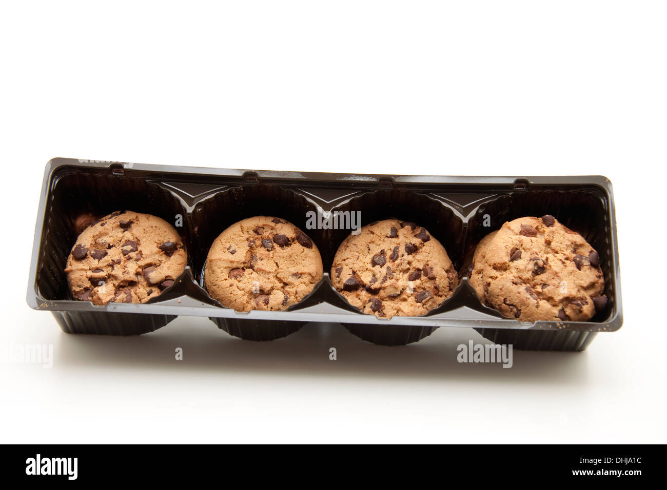 Round chocolate biscuits Stock Photo - Alamy