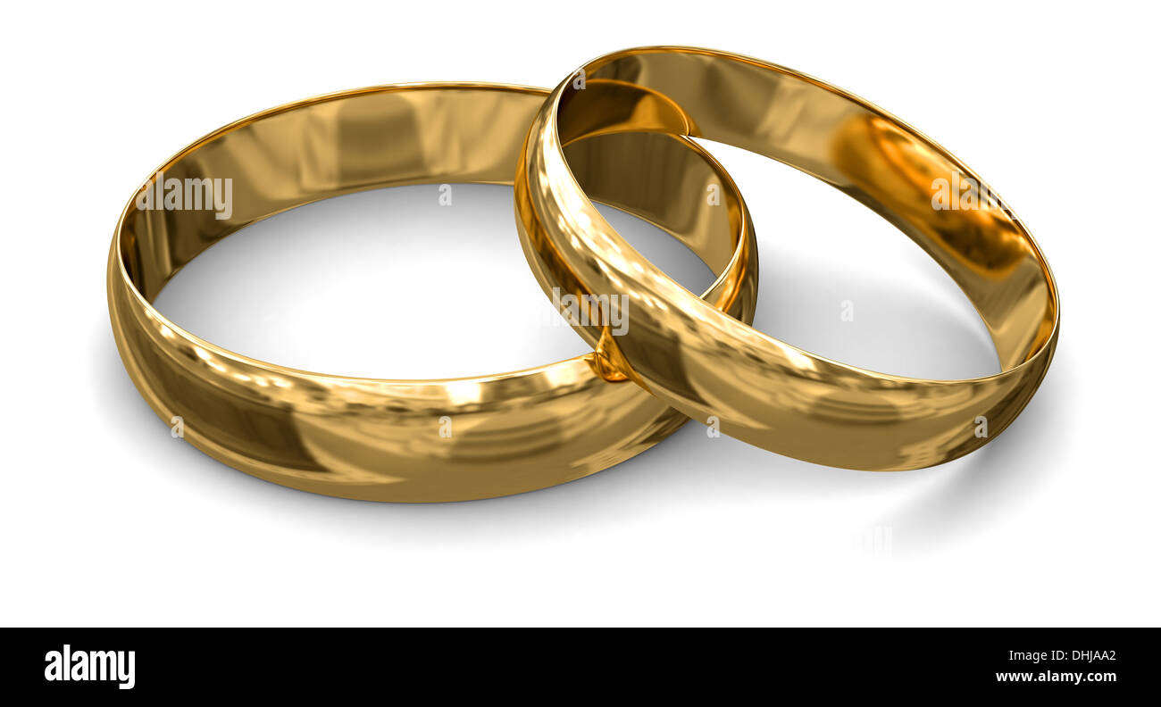 Gold rings (clipping path included Stock Photo - Alamy