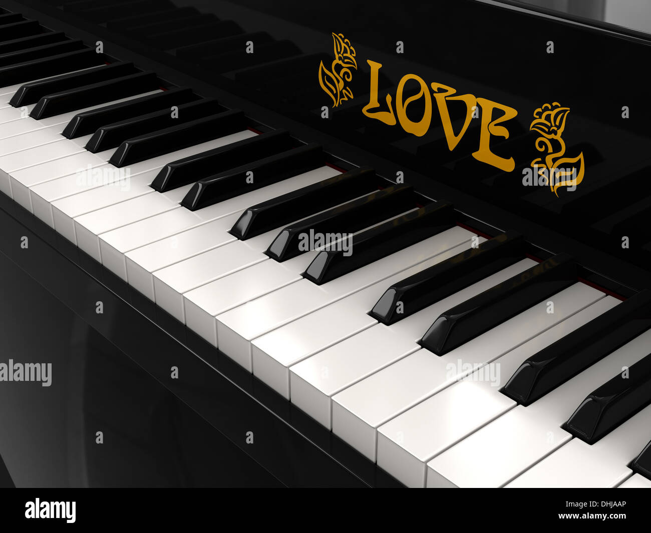 Piano keys (clipping path included Stock Photo - Alamy