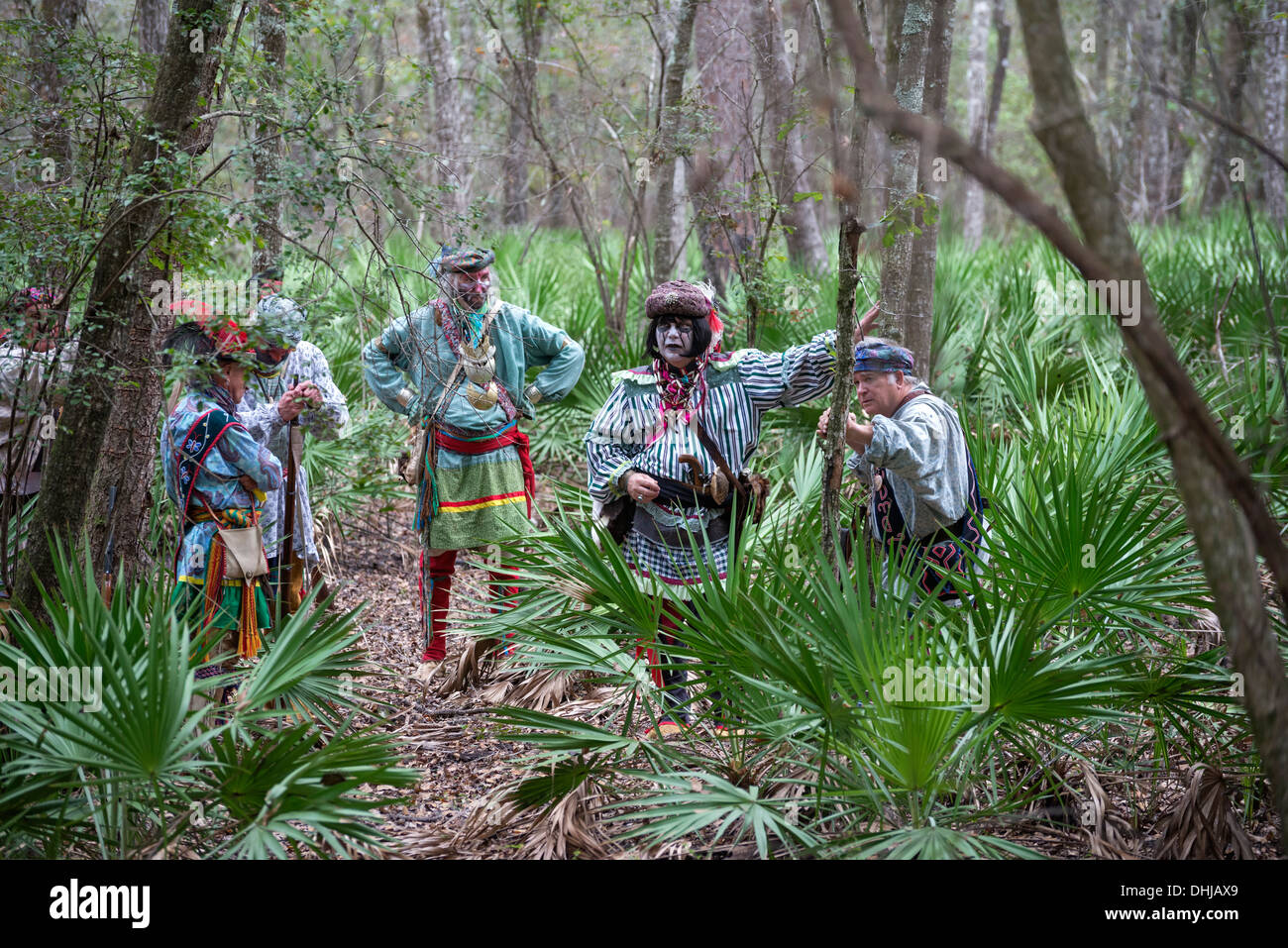 Native American Festival at Oleno State Park in North Florida Stock ...