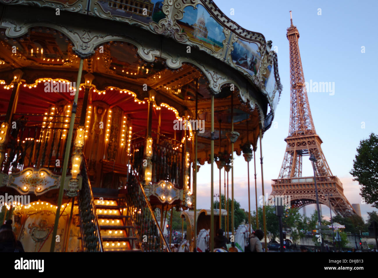 Paris by nightfall Stock Photo - Alamy