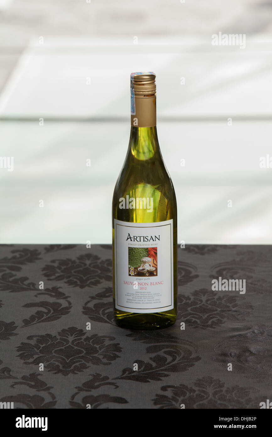 Artisan Sauvignon Blanc wine white bottle table alcohol sunset full ...