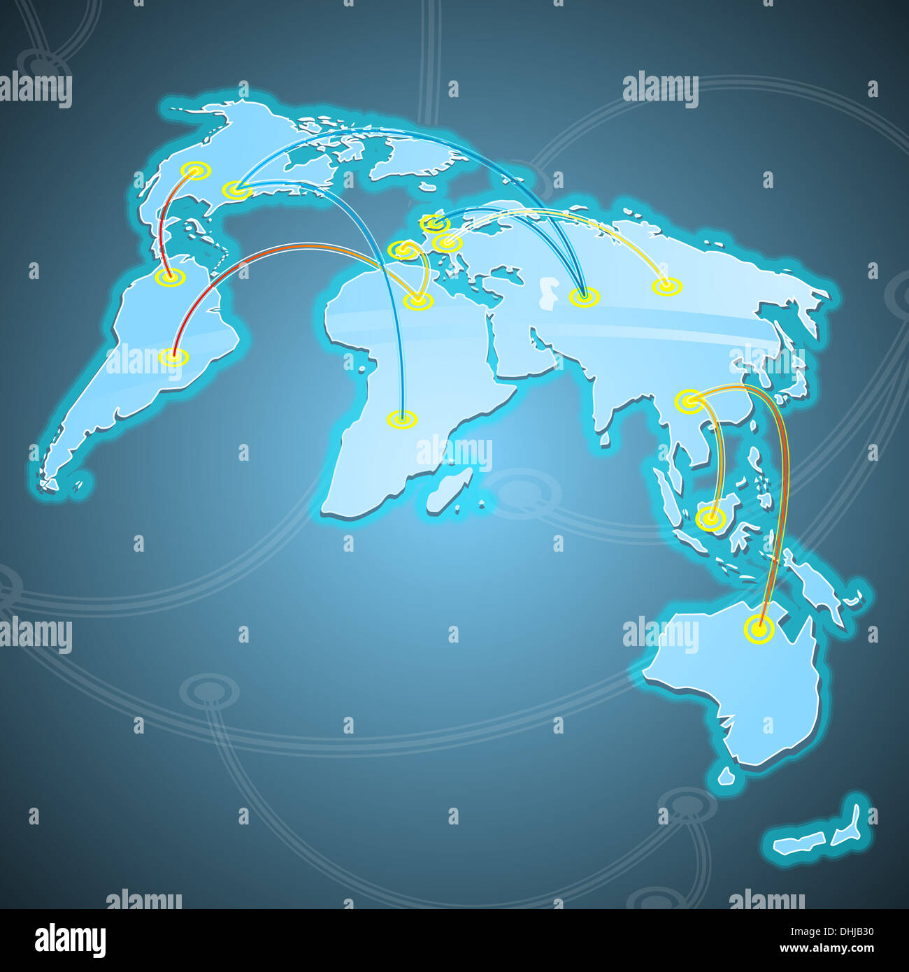 Trade routes map hi-res stock photography and images - Alamy