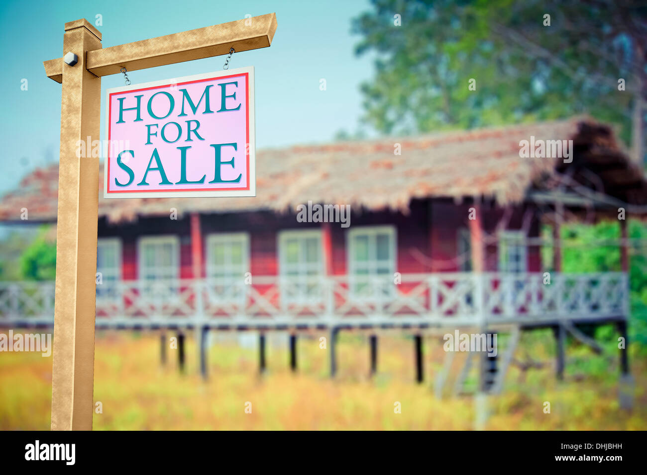 Home For Sale Signboard, Concept Stock Photo - Alamy