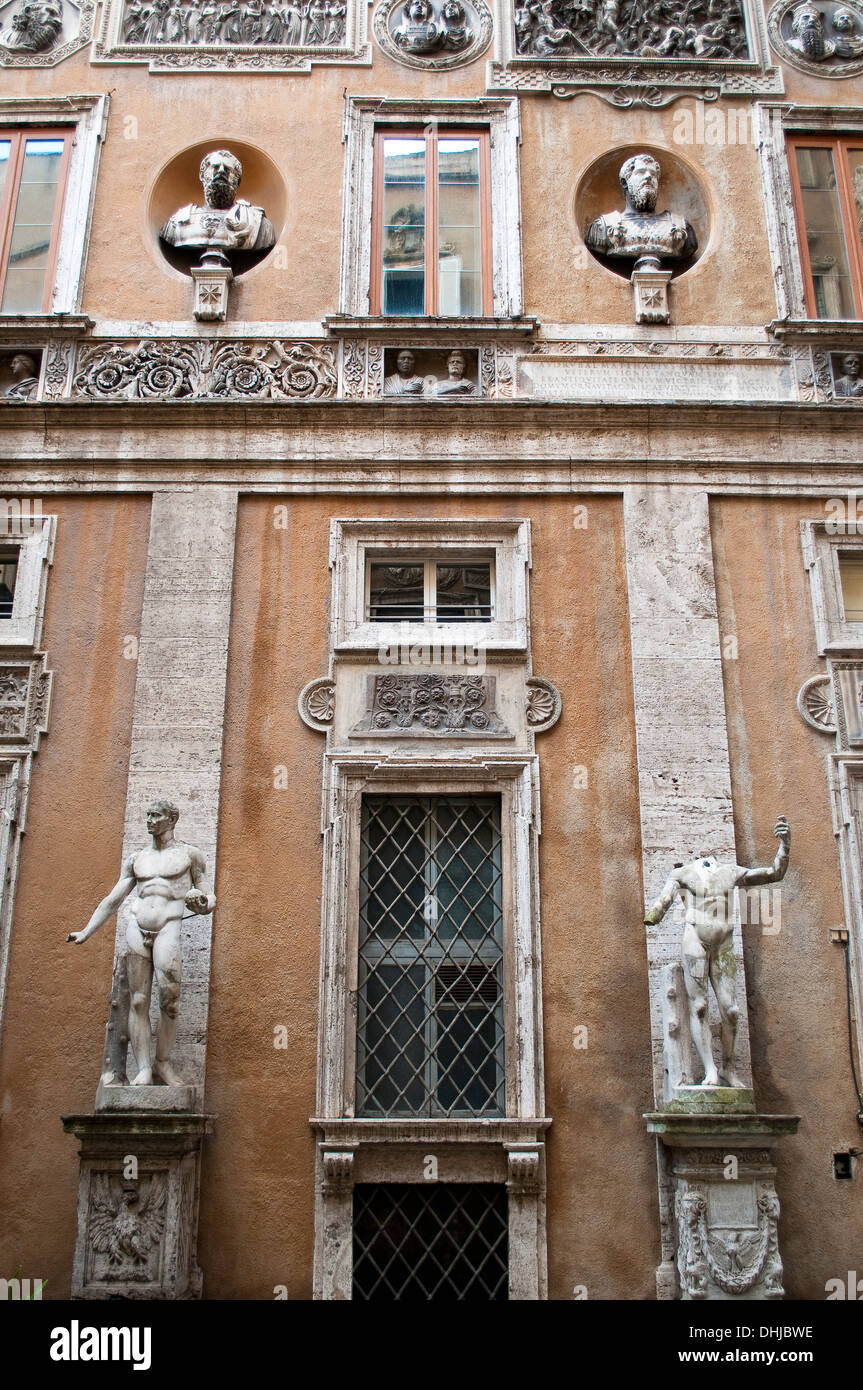 Wall sculptures in the atrium of the Italian Centre for American ...