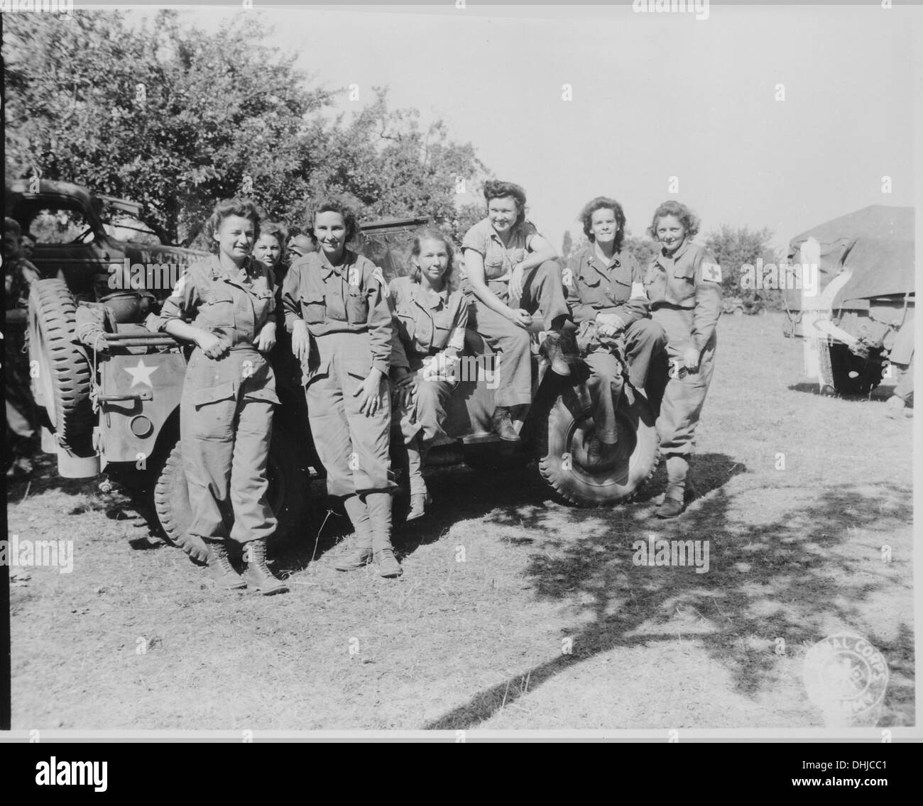 This photograph captures the nurses who served in a field hospital ...