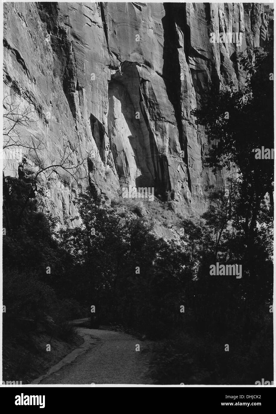 Base of cliff Black and White Stock Photos & Images - Alamy