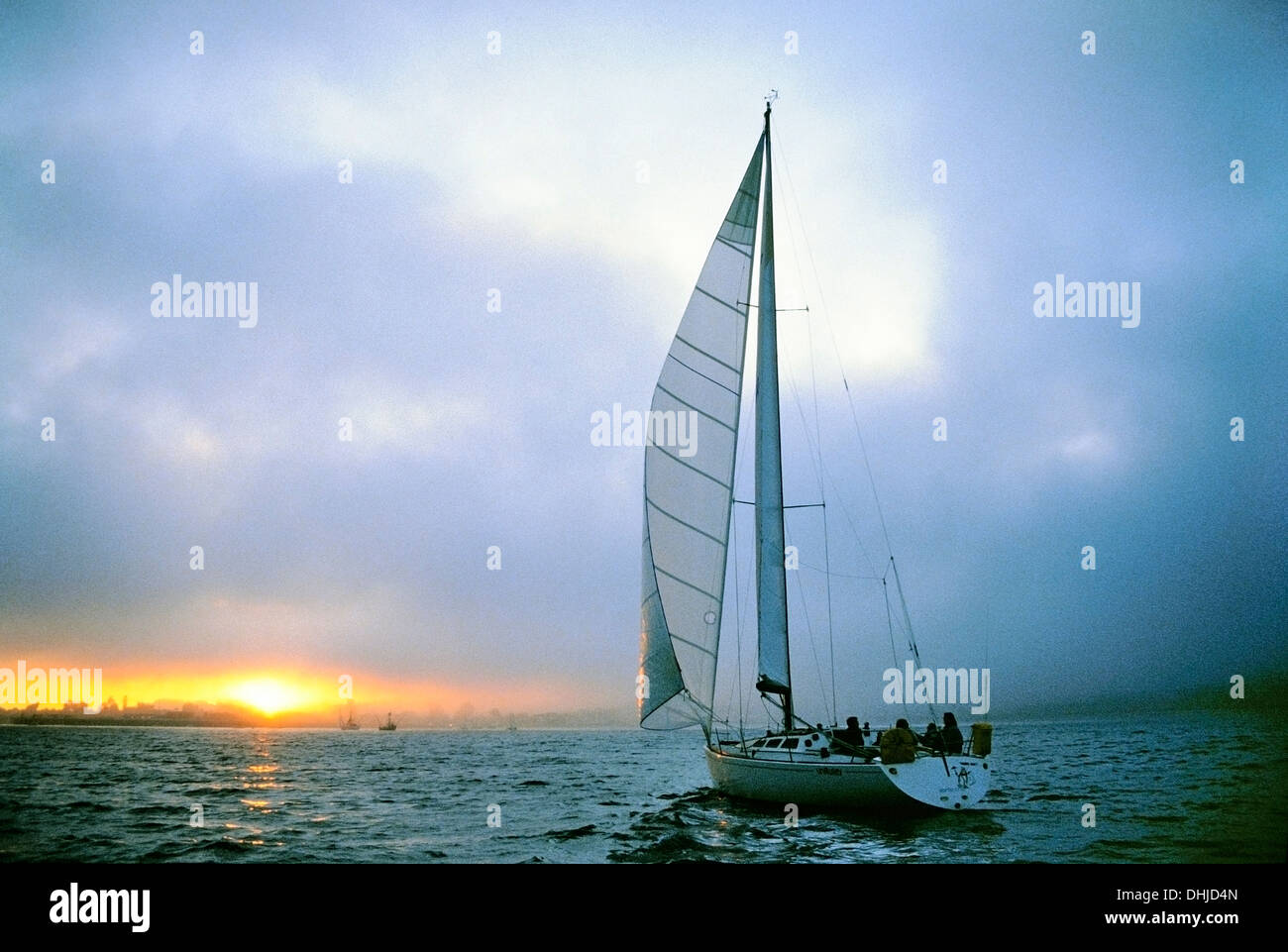 Sailboat with clouds hi-res stock photography and images - Alamy